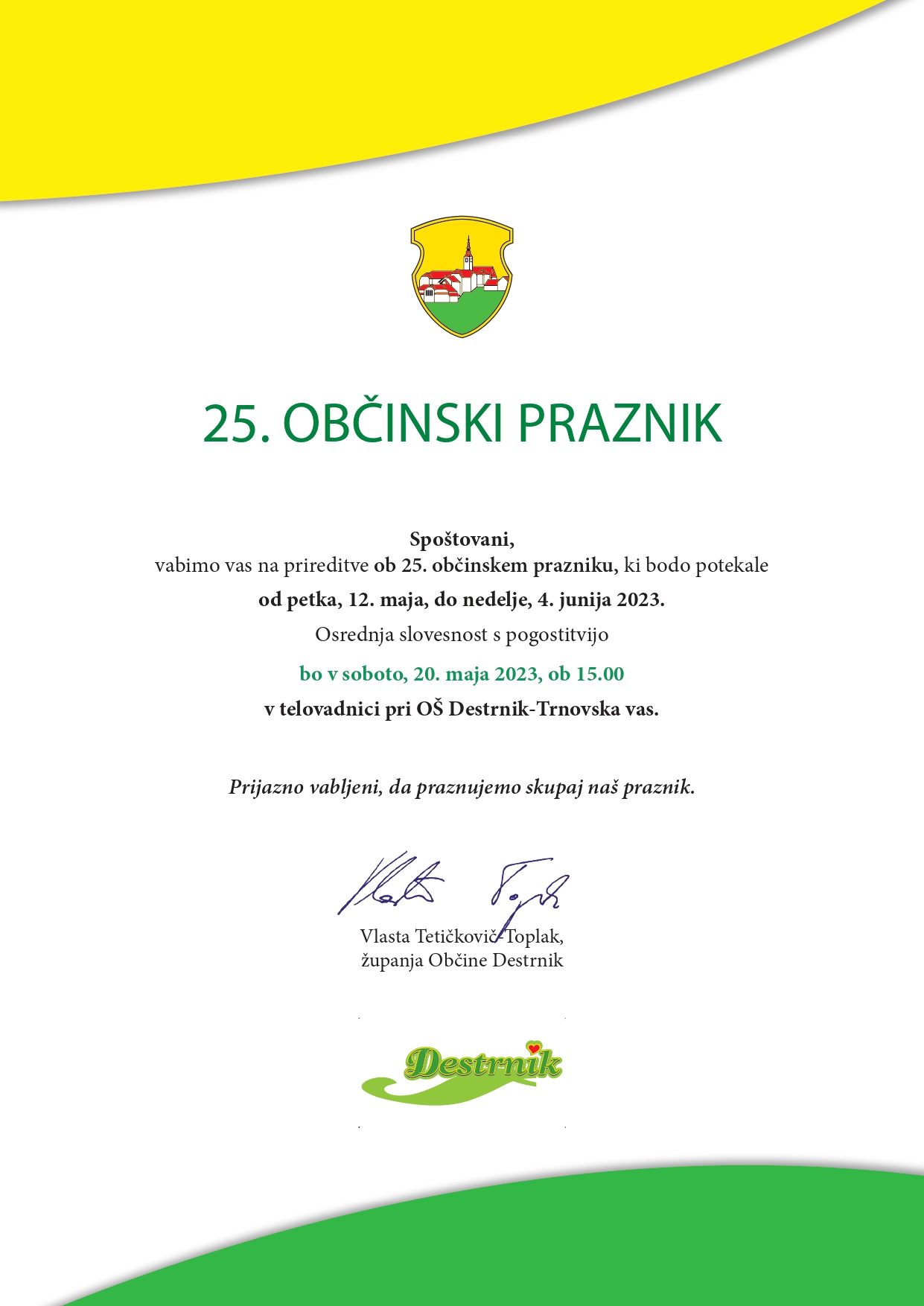 VABILO - 25. OBČINSKI PRAZNIK - destrnik.si
